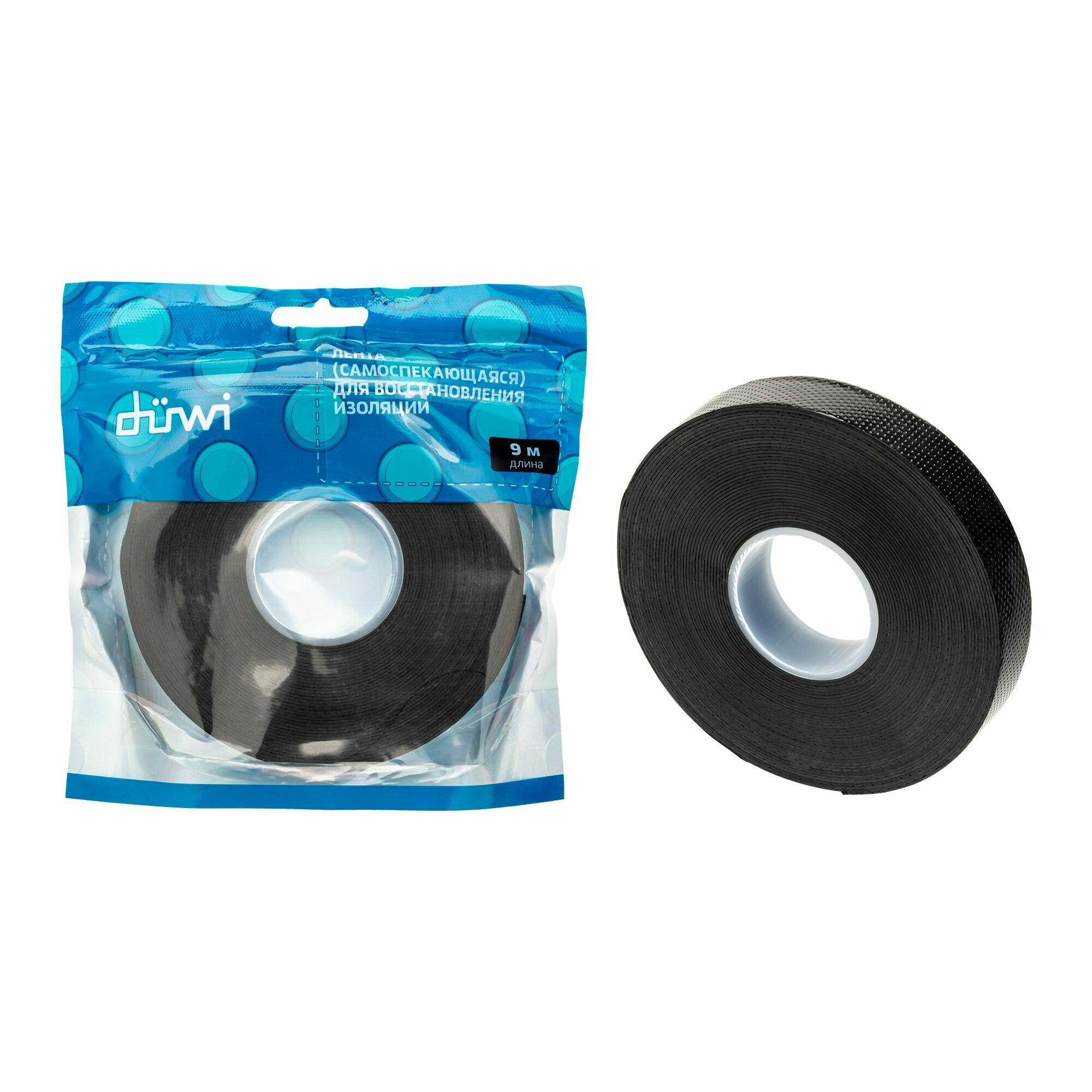 Изолента для восстановления изоляции, 0,76х19мм, 9м, черная, 27810 2, duwi