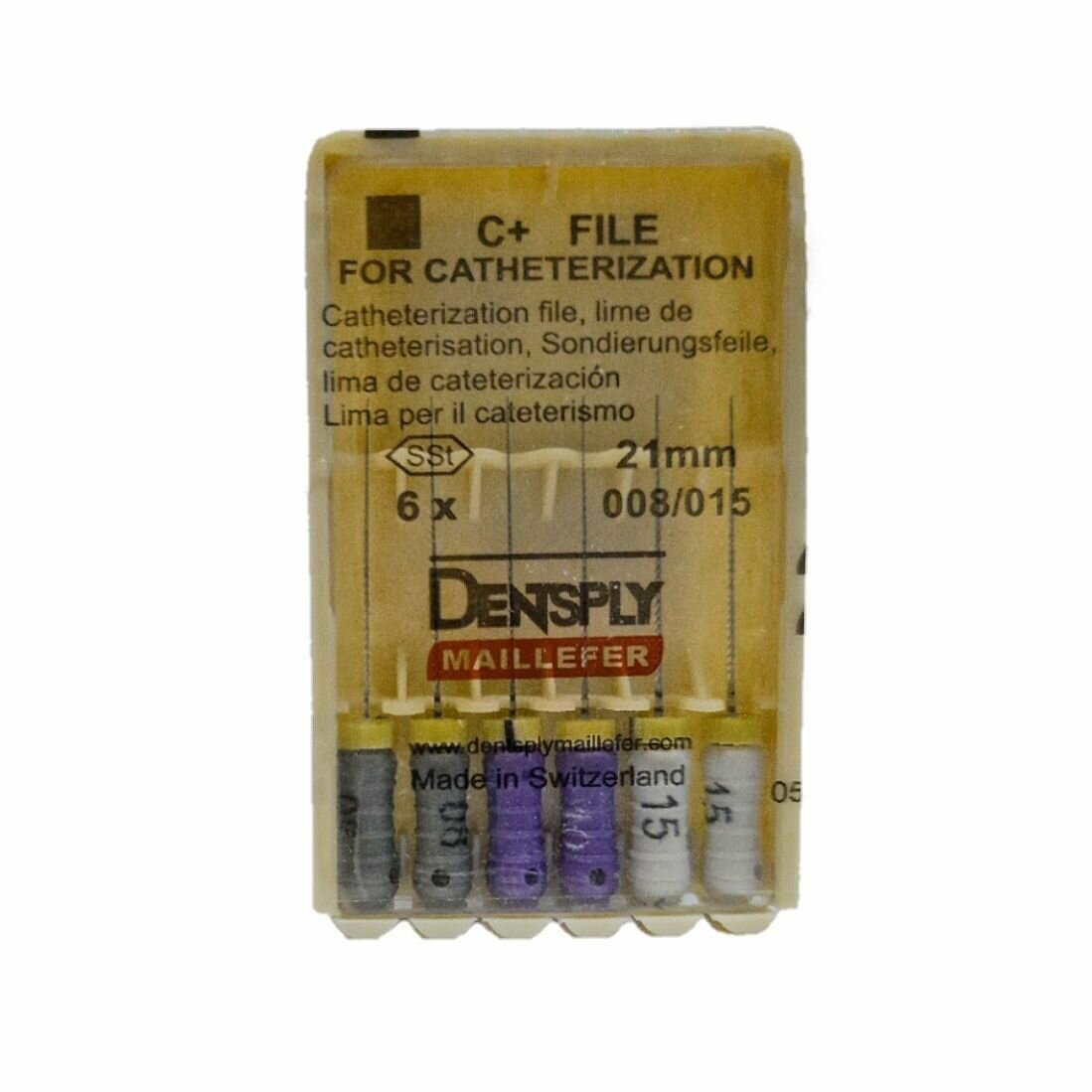 Ц-файл, C+Files Dentsply Maillefer-специальный каналорасширитель ручной, для начального препарирования корневых каналов,№008-015,21ММ(6шт/уп)NeoHealth