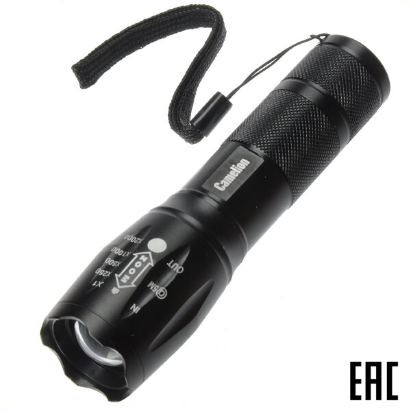 Фонарь LED51530 5Вт светодиодный алюминиевый корпус без элем. питания IP45 (Camelion)