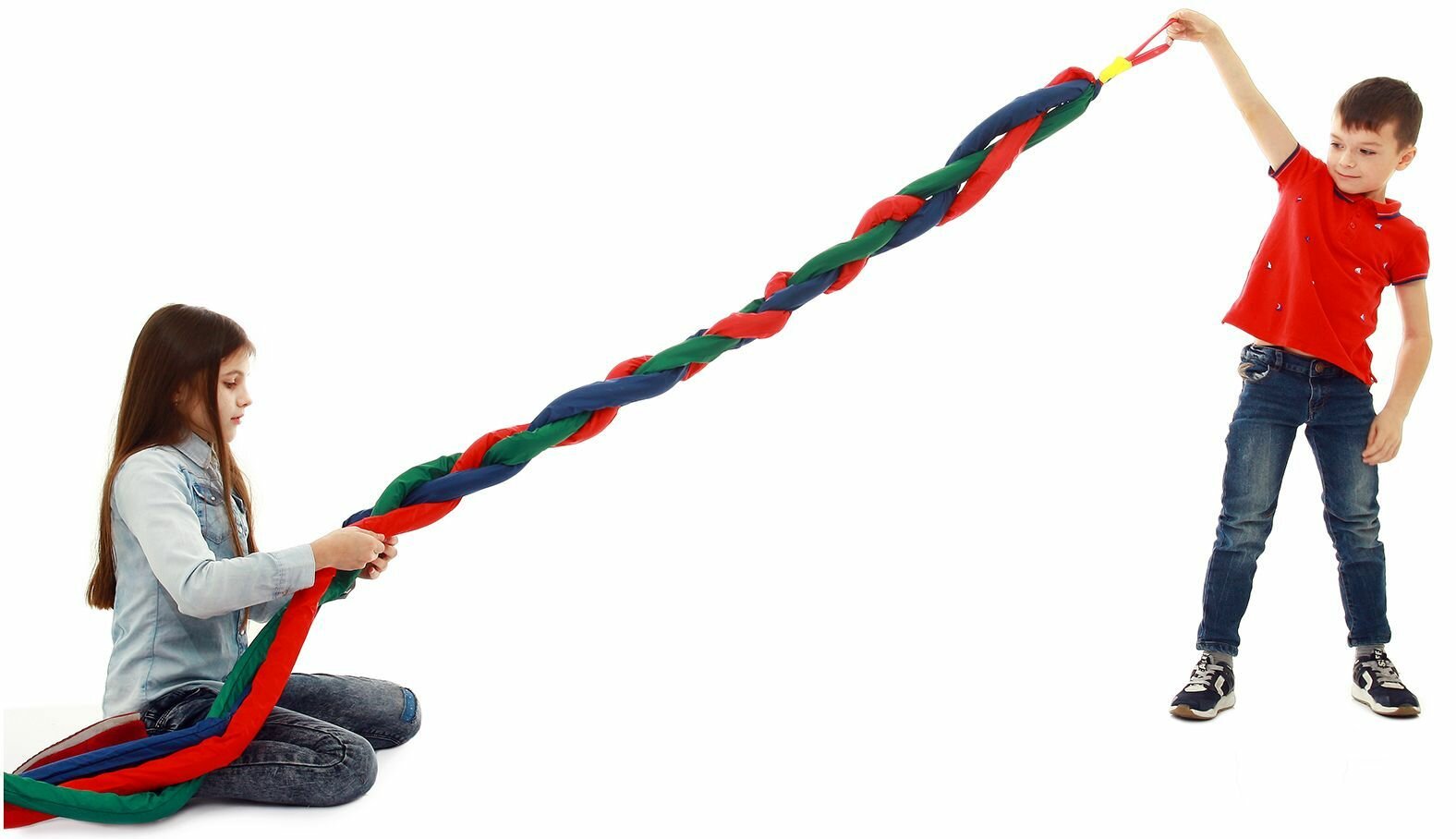 Игра "Заплети косу" объёмная, инвентарь для эстафет, конкурсов и соревнований, реквизит для подвижных игр и весёлых стартов, длина 3 м, цвета микс