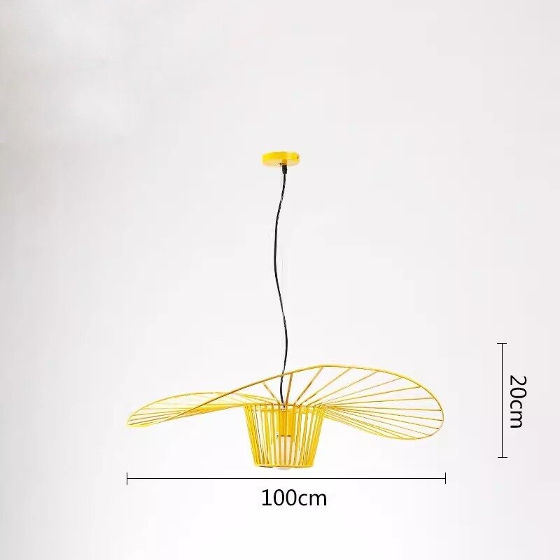 VERTIGO люстра в виде шляпы (с металлическими спицами) (желтый, 100*20)