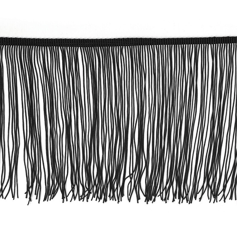 Бахрома для танцевальных костюмов шир.10см цв. черный (10 метров)