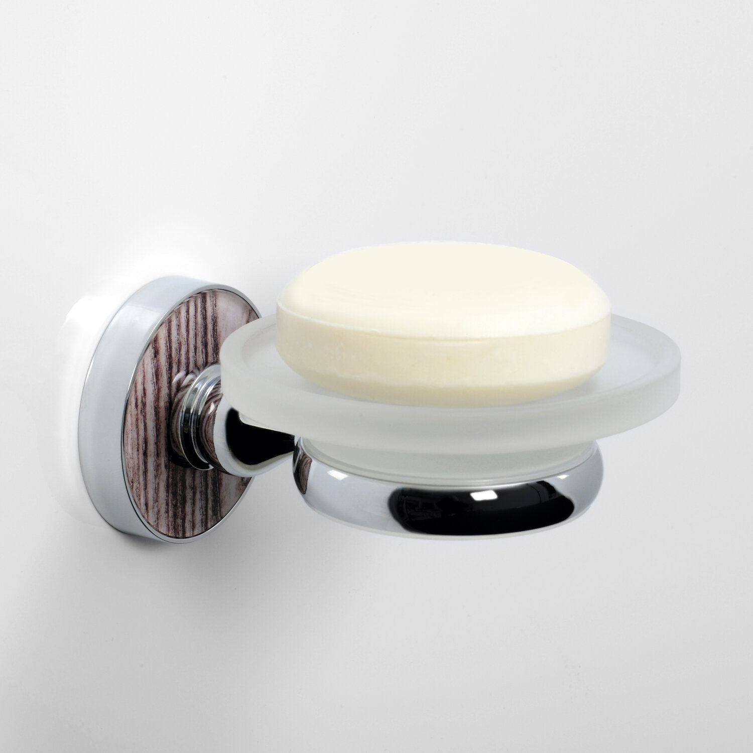 Мыльница WasserKRAFT K-6929, акриловая вставка, круглая, хромированная, 1 шт.