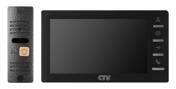 Комплект видеодомофона CTV-DP1701S B (вызывная панель CTV-D10 Plus и монитор CTV-M1701 S)