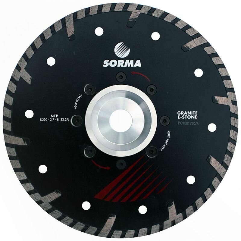 Диск TURBO NTP (TP) алмазный 230 мм, фланец 22,23 мм SORMA (Сорма)