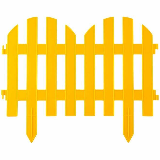 Забор декоративный палисадник, GRINDA 28х300 см, желтый