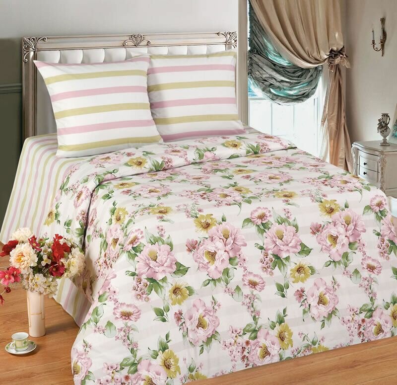 Пододеяльник из поплина 150 х 200 - М - Розариум А+В