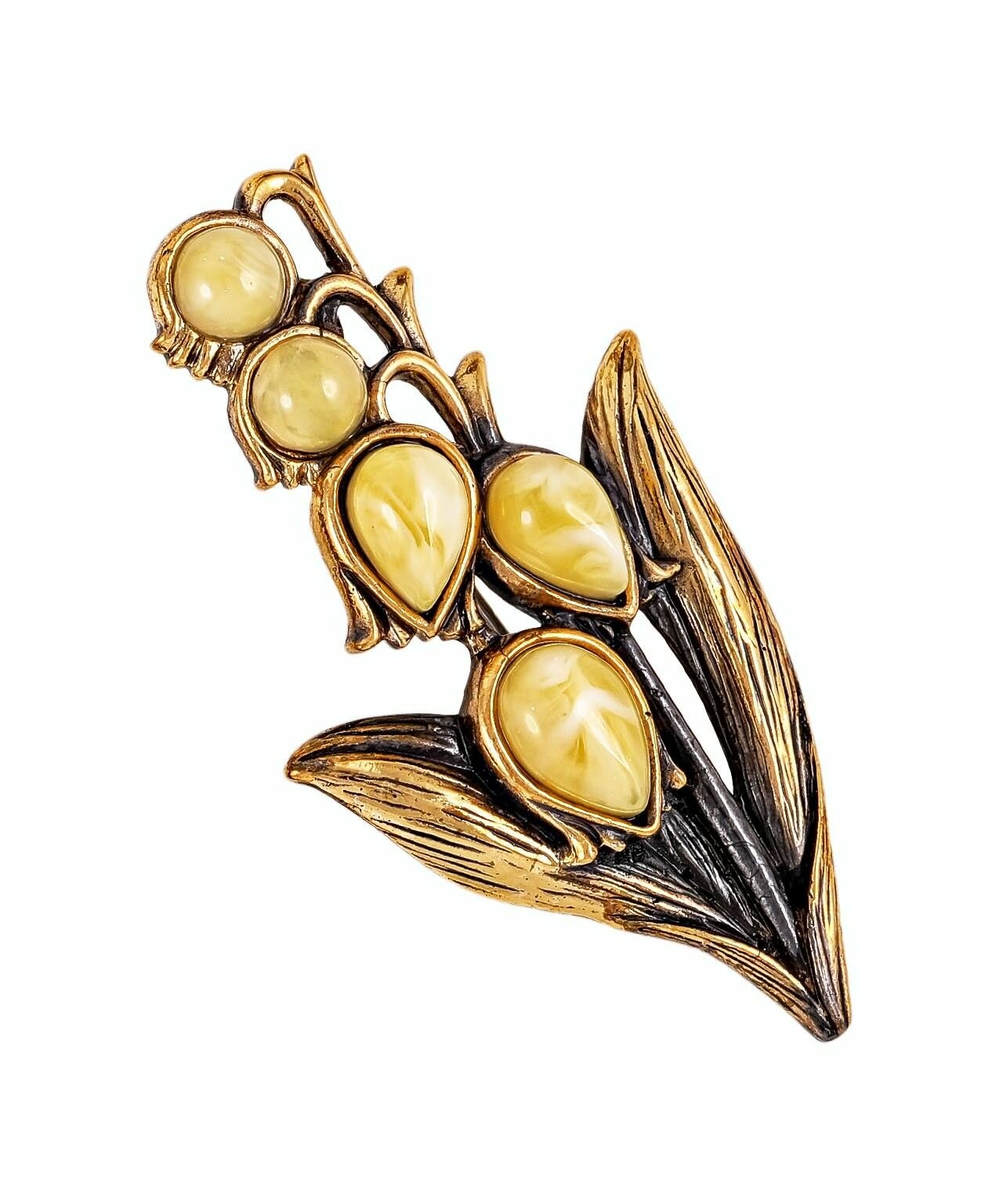 Брошь, янтарь