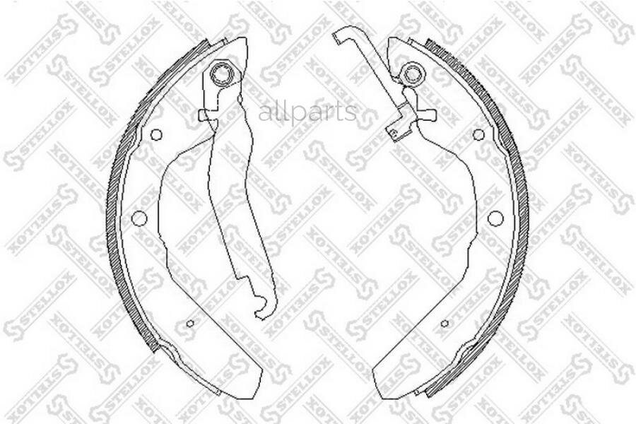 STELLOX 414100SX 4403.00=370SBS=361271B=FSB174 ! колодки барабанные\ VW T2 1.6-1.7TD 85-92