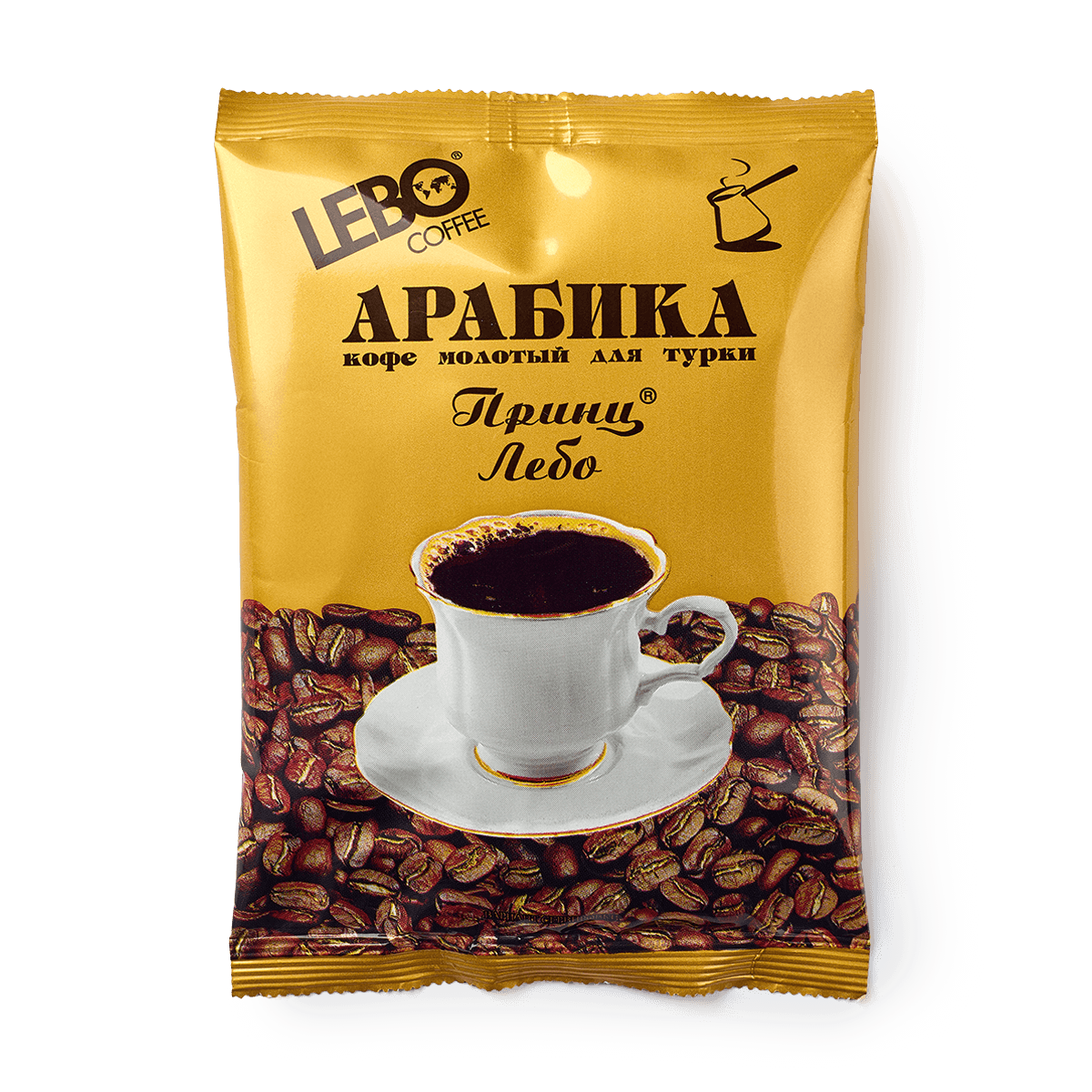 Кофе Lebo "Принц Лебо", молотый, для турки, средняя обжарка, 100г