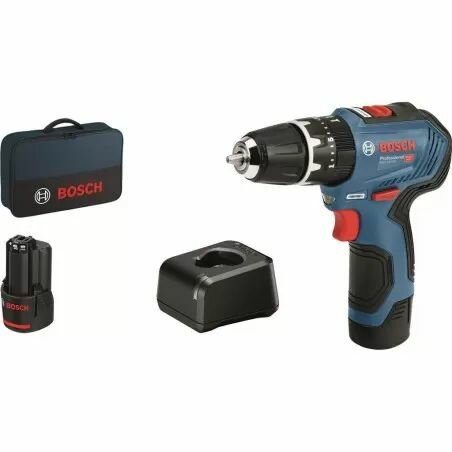 Дрель-шуруповерт Bosch GSB 12V-30, 2x 2,0 Ah + Сумка (06019G9104)