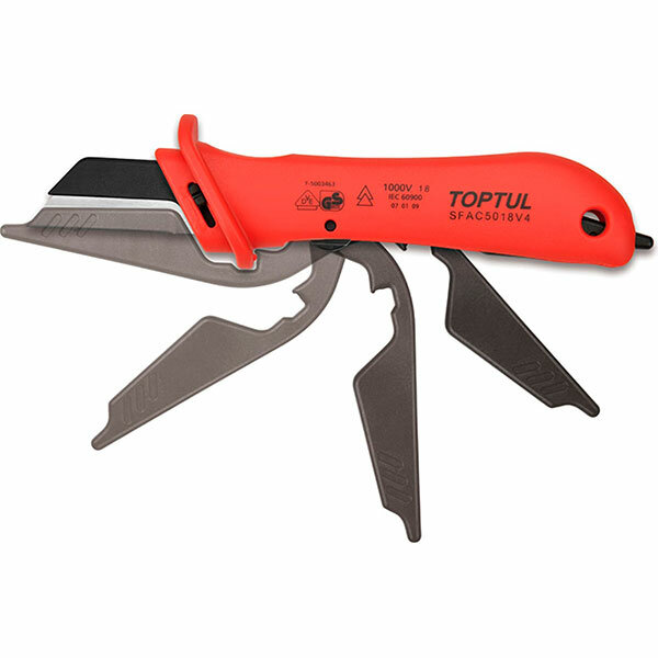 Нож кабельный с откидной защитой Toptul VDE 1000V SFAC5018V4