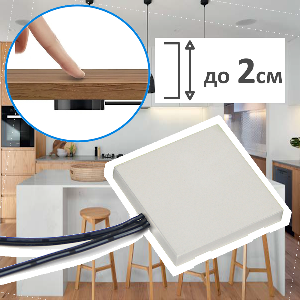 Датчик касания к поверхности 12-24В до 60Вт с диммером белый FERON SEN33