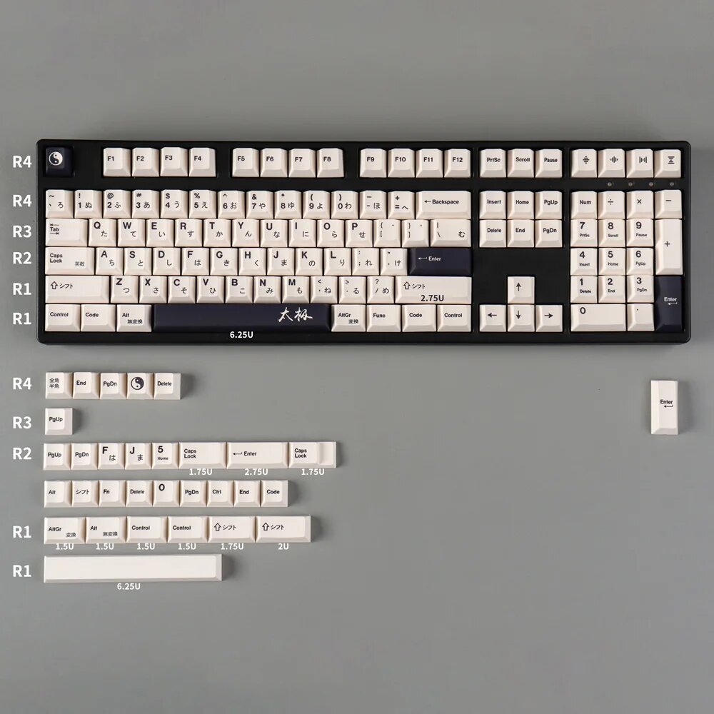 GMK Sushi TaiChi, колпачки для клавиш, цвет Tai Chi