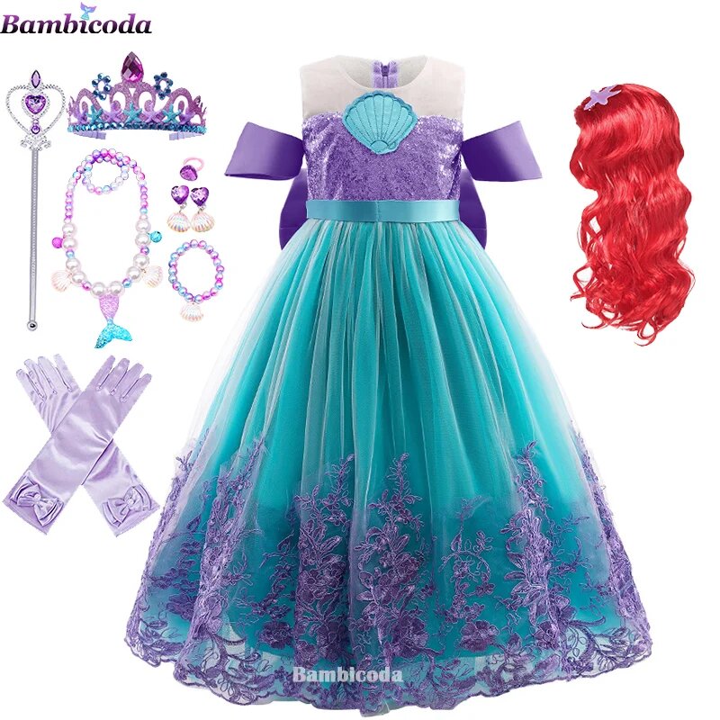 Платье Русалочки BAMBICODA для девочек 3-10 лет 4T(110), C-22