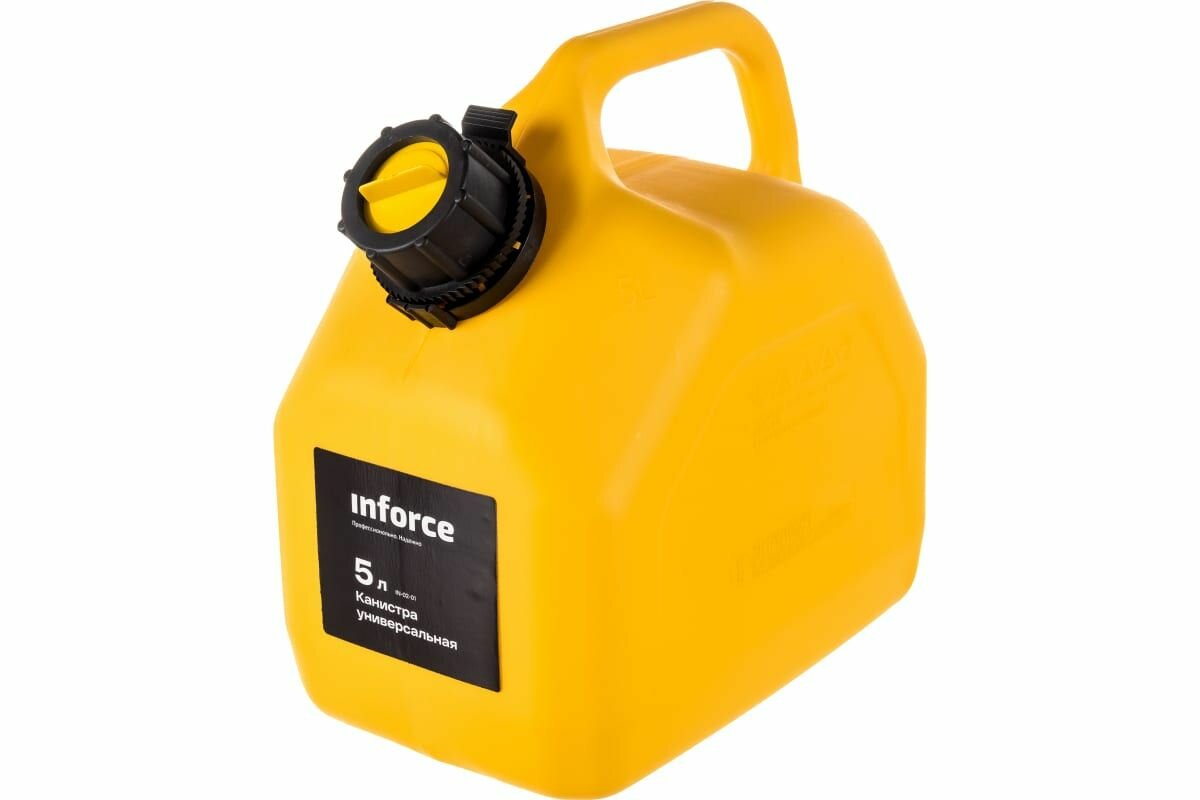 Канистра универсальная 5 л, желтая Inforce IN-02-01
