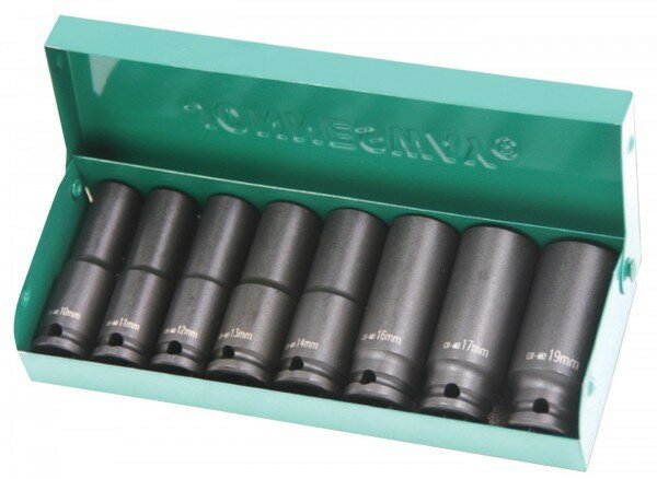 Набор головок торцевых ударных глубоких 3/8" 8пр. 10-19мм S03AD3108S Jonnesway, 48506