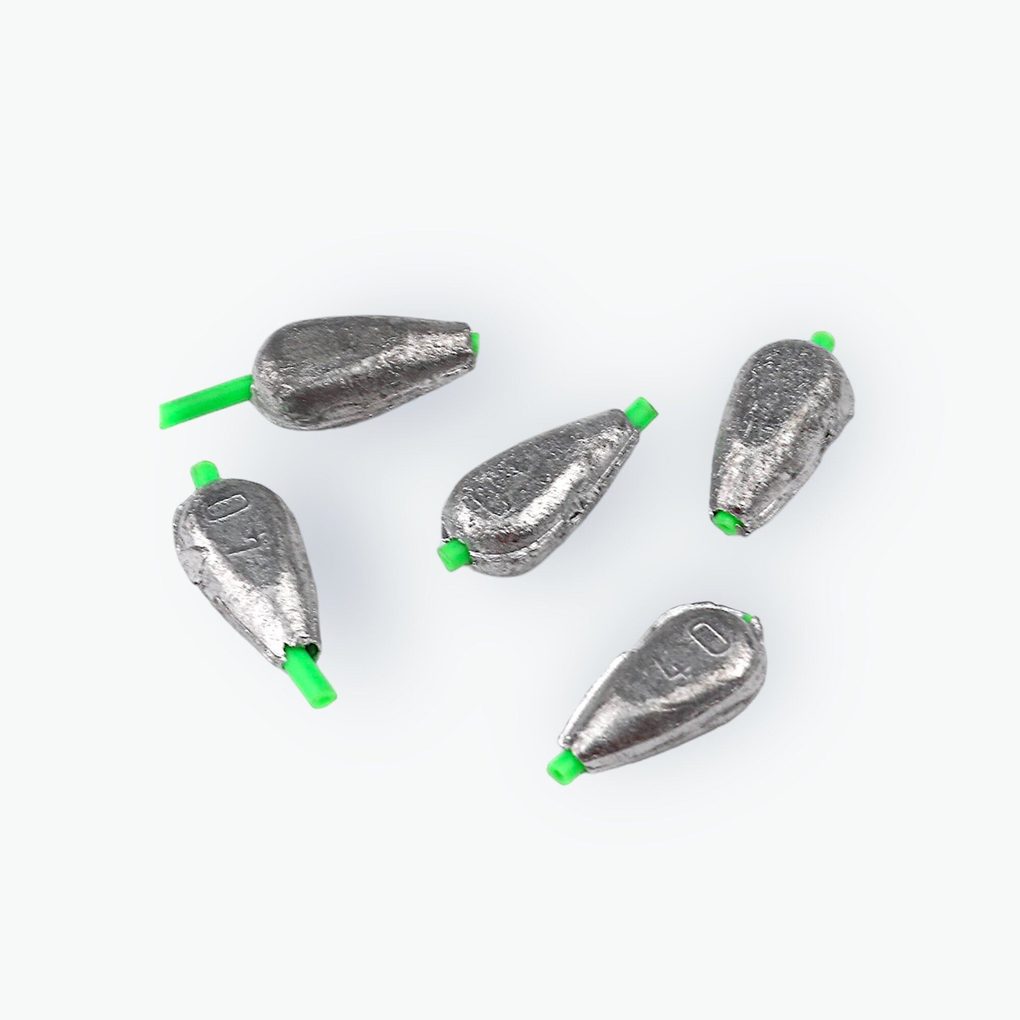 Грузила "Оливка" с кембриком 4 гр, 5 шт. свинец с защитным покрытием (долговечность + антикоррозия)