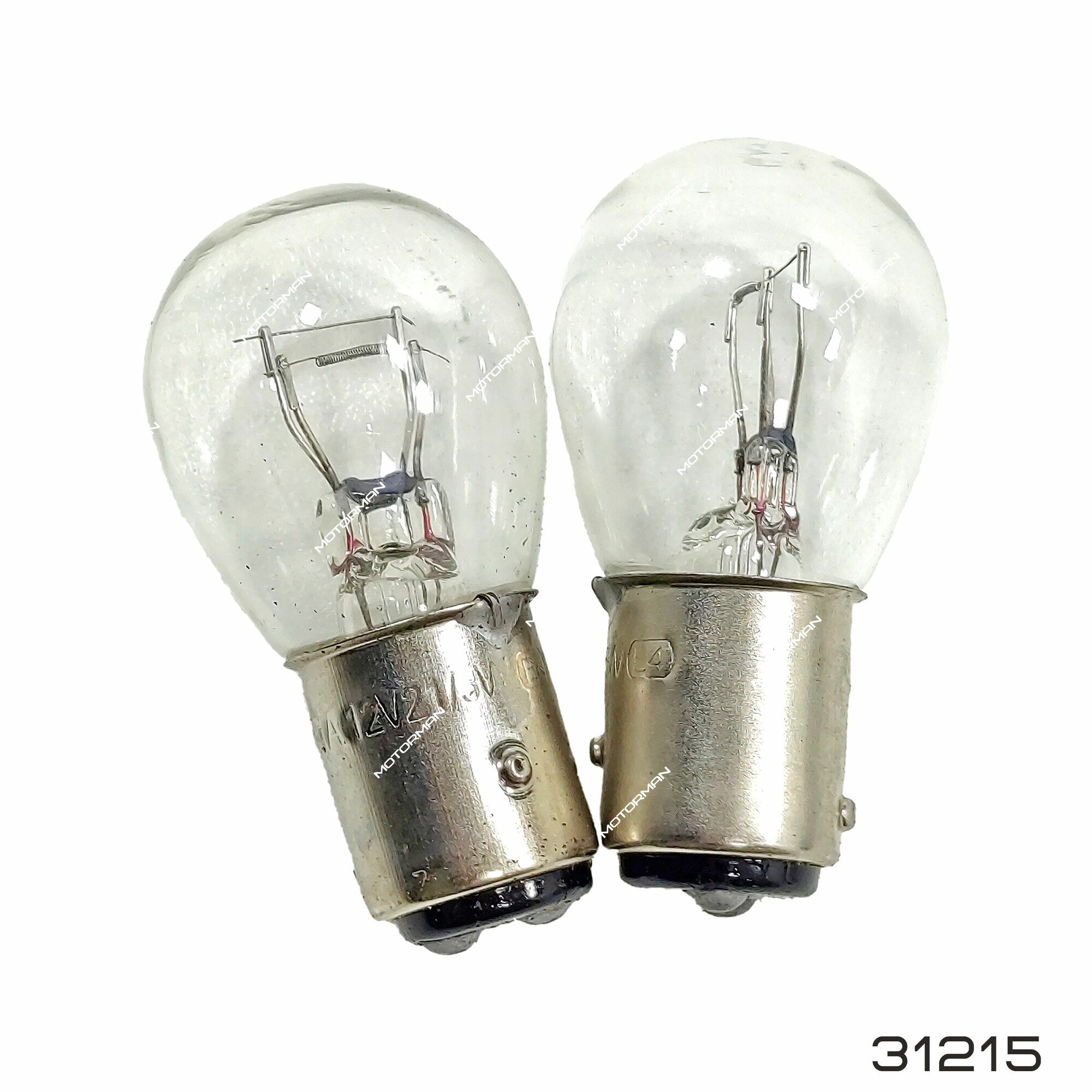 Лампа накаливания P21/5W. 12V-21/5W, BAY15D, WHITE (комплект 10 шт)