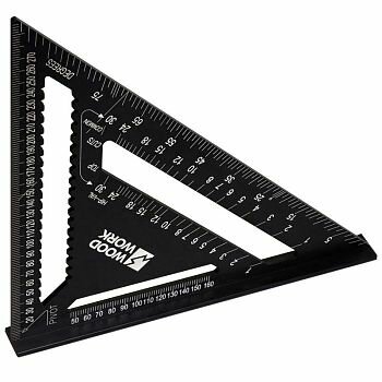 Угольник плотницкий 300мм алюминиевый метрический