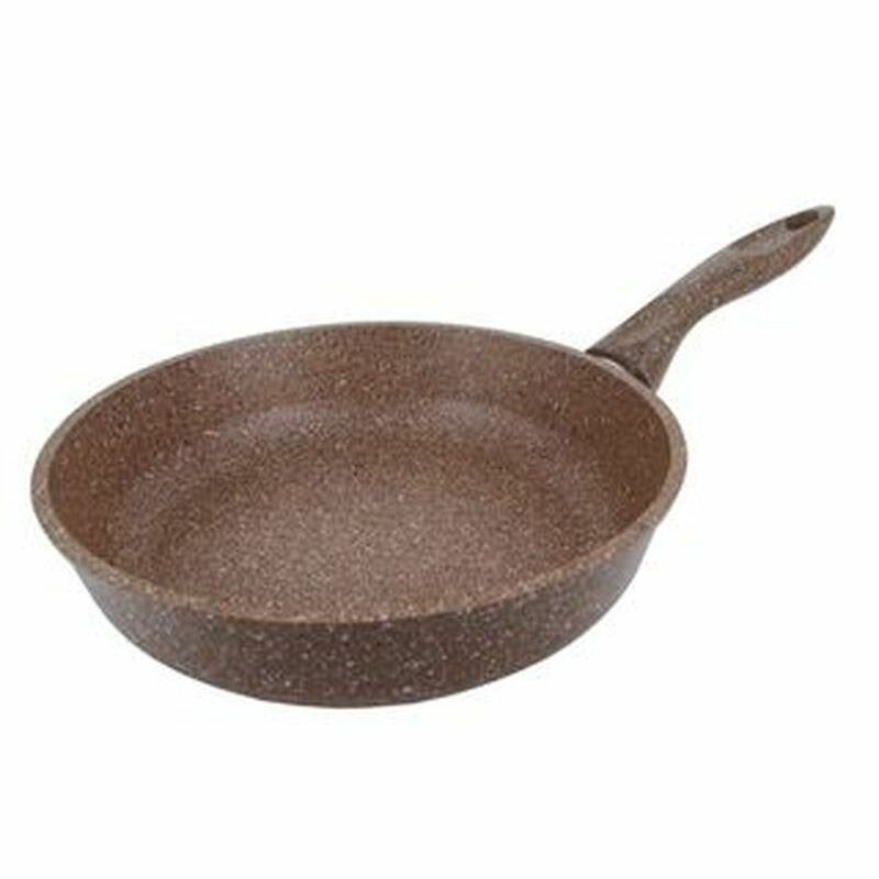 Сковорода 26см гранит (браун-браун), без крышки, 3-х сл антипригарное покрытие на вод. осн, алюминий