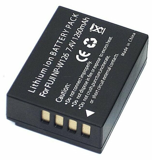 Аккумулятор для фотоаппарата FujiFilm NP-W126, 7.4V, 1200mAh, код mb077186