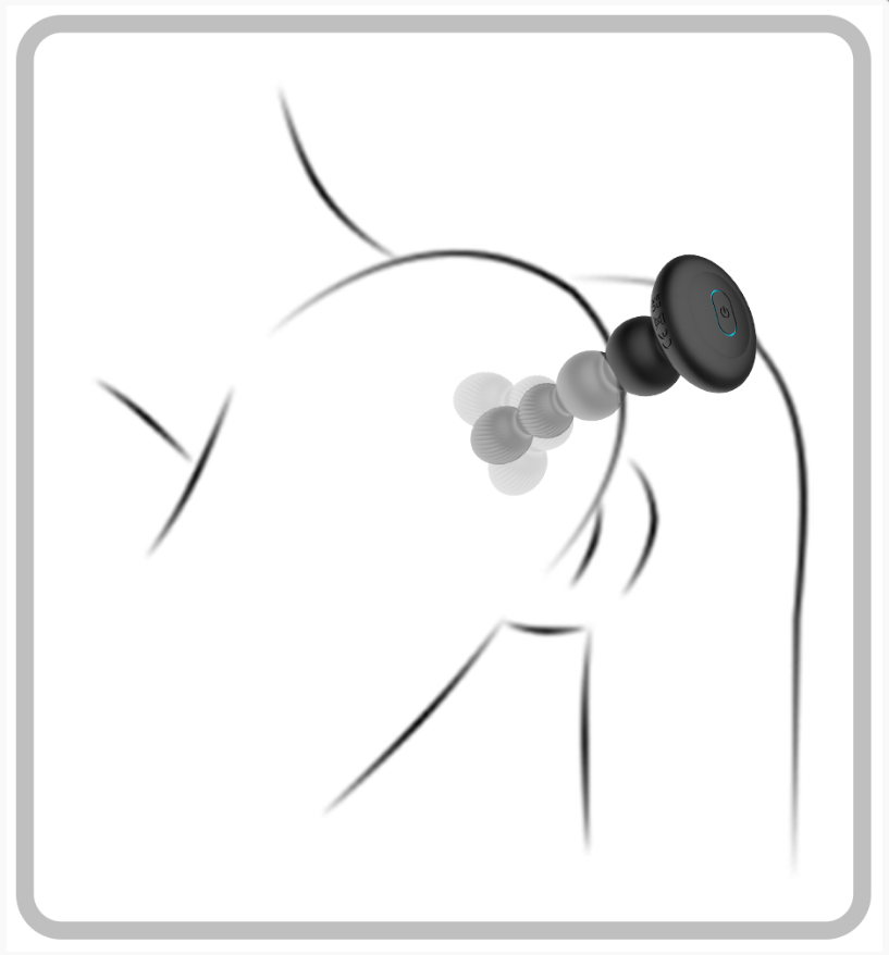 Анальная цепочка с вибрацией и ротацией на пульте управления