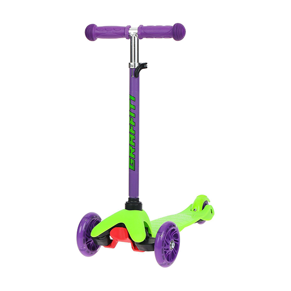 Самокат GRAFFITI, колёса световые PU 110/75 мм, ABEC 7