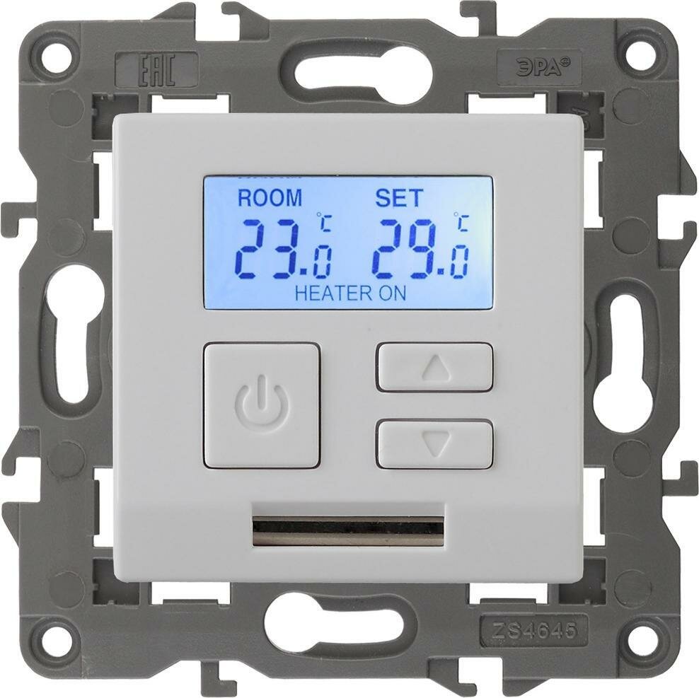 Механизм термостата ЭРА Elegance для теплого пола белый