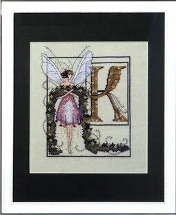 Набор для вышивки крестом Amishop Gold Collection Буквы сказочного волшебника-эльфа K, 14CT unprint canvas