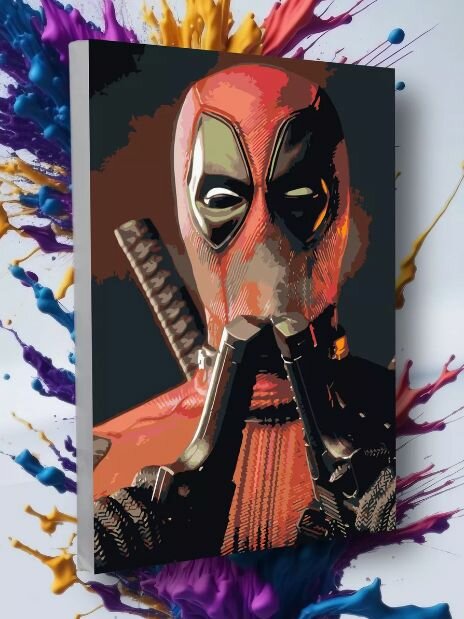 Картина по номерам Дэдпул Deadpool Марвел 40*50