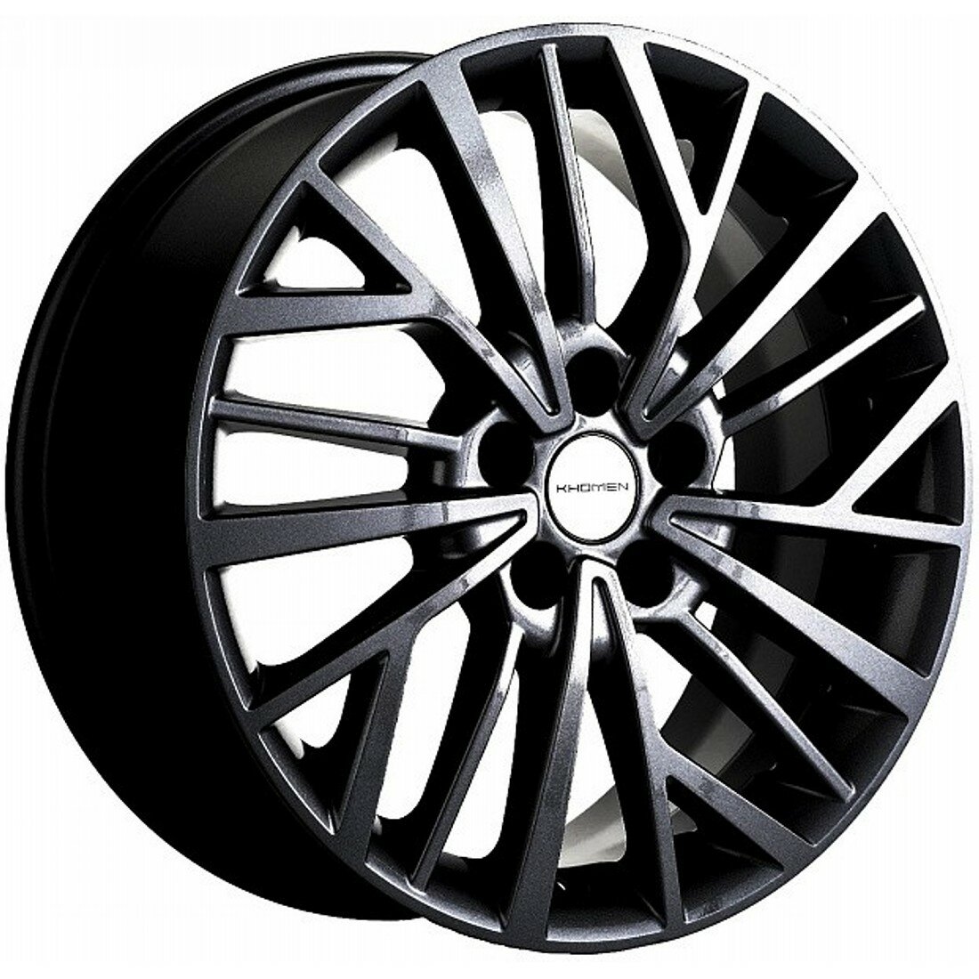 Колесный диск Khomen Wheels KHW1717 7x17 5x110 ET46 63,3 Black литой для автомобиля
