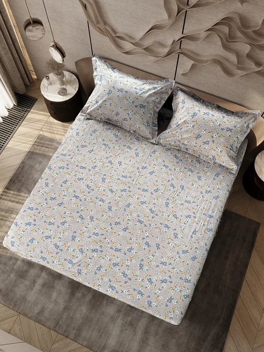 Натяжная простыня на резинке 160х200, борт 30 см