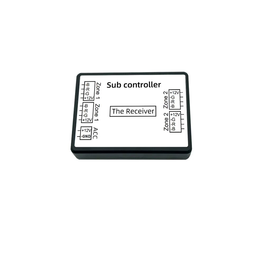 Автомобильный блок управления окружающим освещением, основной/sub-управление, RGB светодиодный интерьер, акриловая полоса с приложением, атмосферная лампа 12 В 5 В