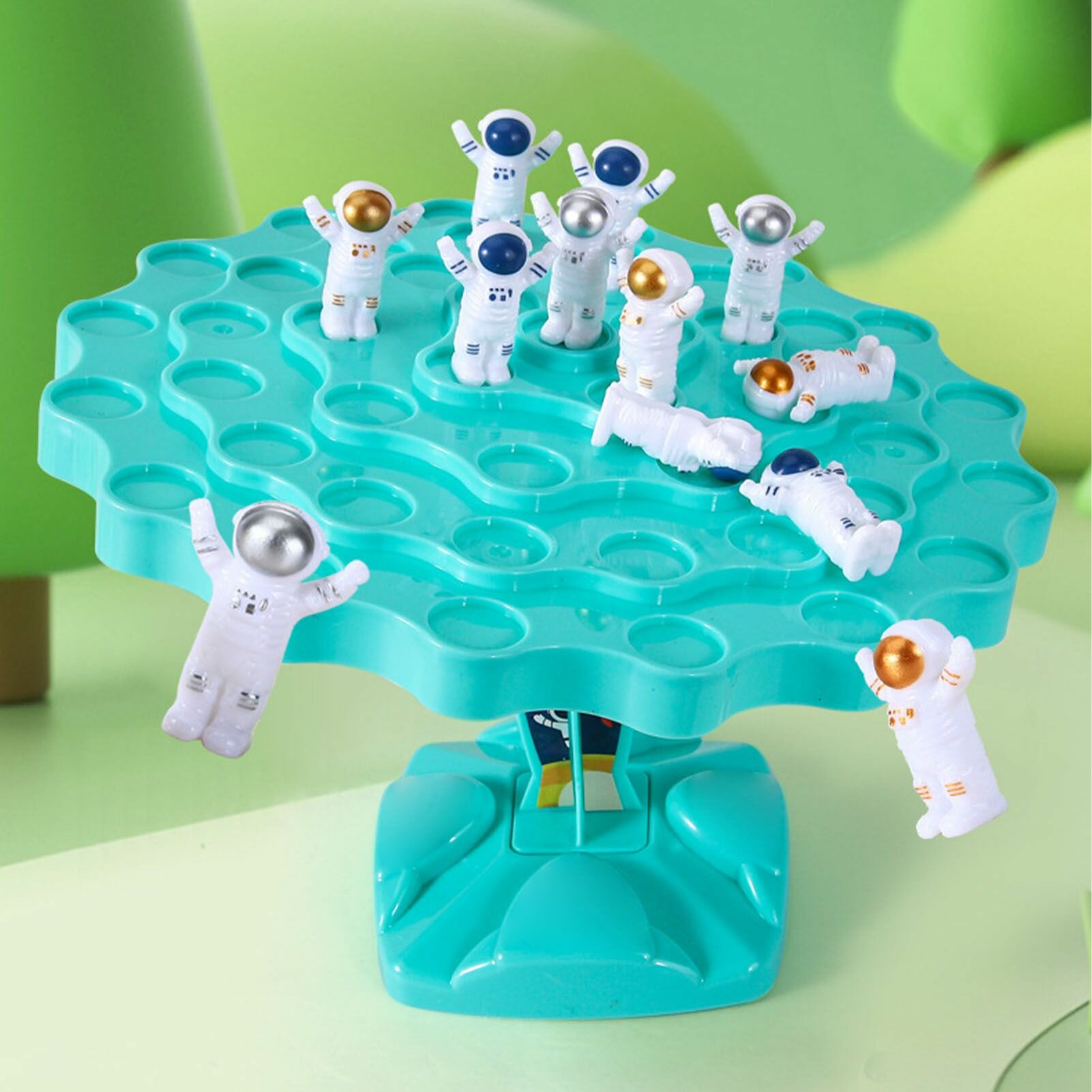 Настольная игра для развития моторики и логики у детей 48 деталей астронавты синий цвет компактная безопасная игра баланс для малышей от 3 лет