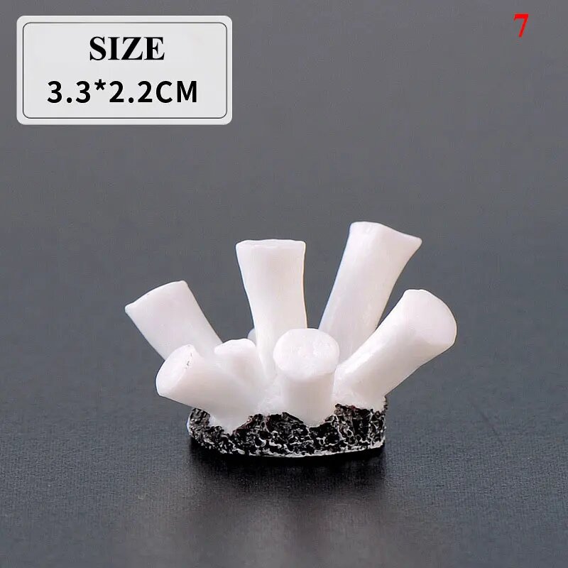 Искусственный коралл из смолы Белый, 7