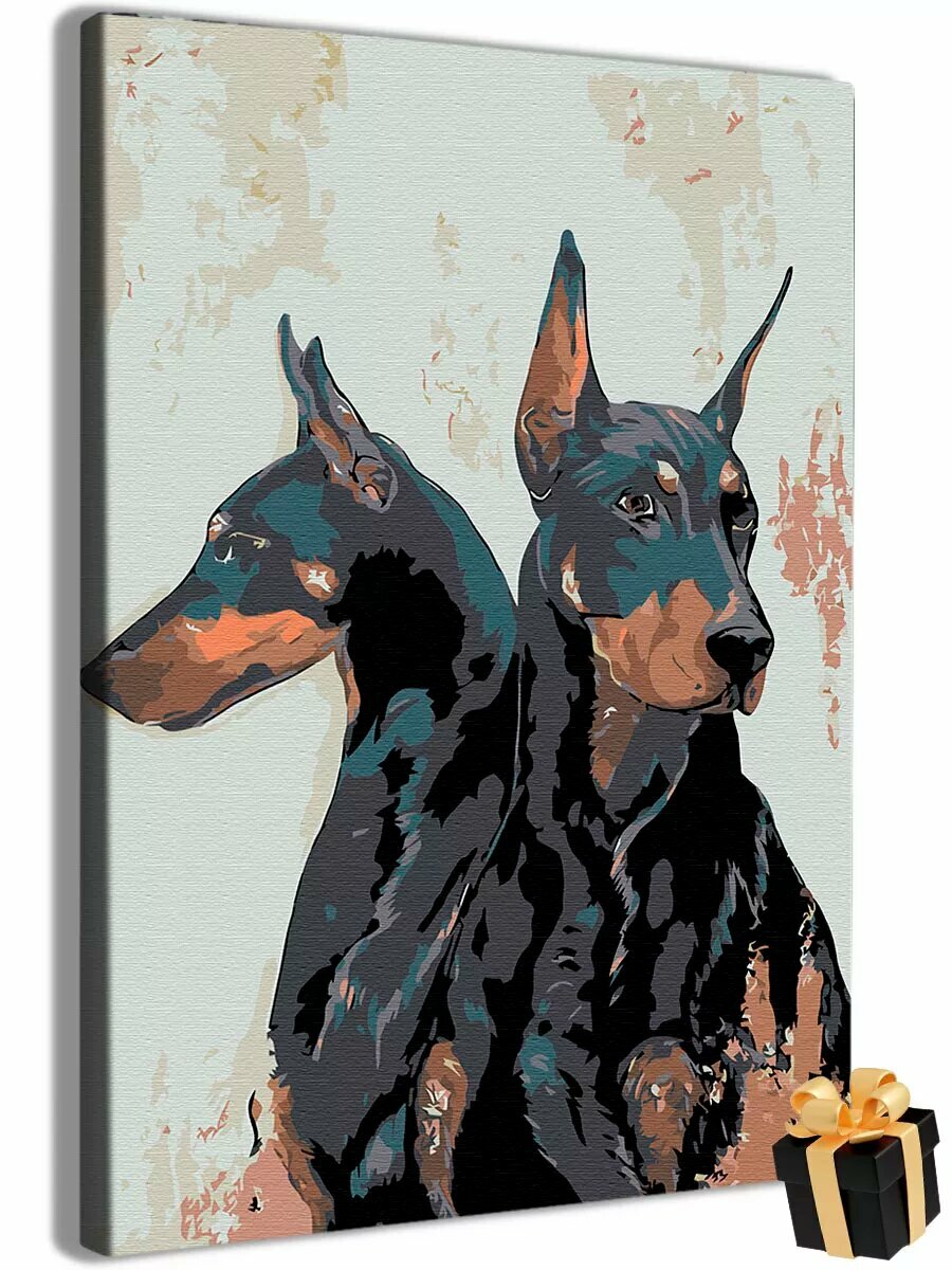 Картина по номерам Доберманы