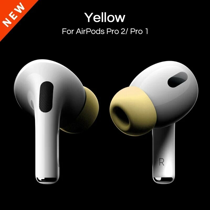 Силиконовые амбушюры для Apple Airpods Pro 2 M size, Pro 2 Yellow