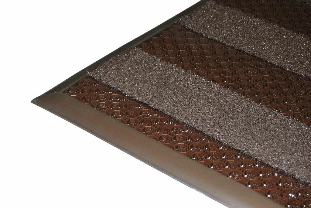 Придверный коврик "Сити-пласт комбо" Антикаблук 80 х 55 см, коричневый, коврик от грязи, грязезащитный