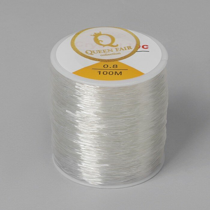 Нить силиконовая (резинка) d 0.8мм, L 100м, прозрачная