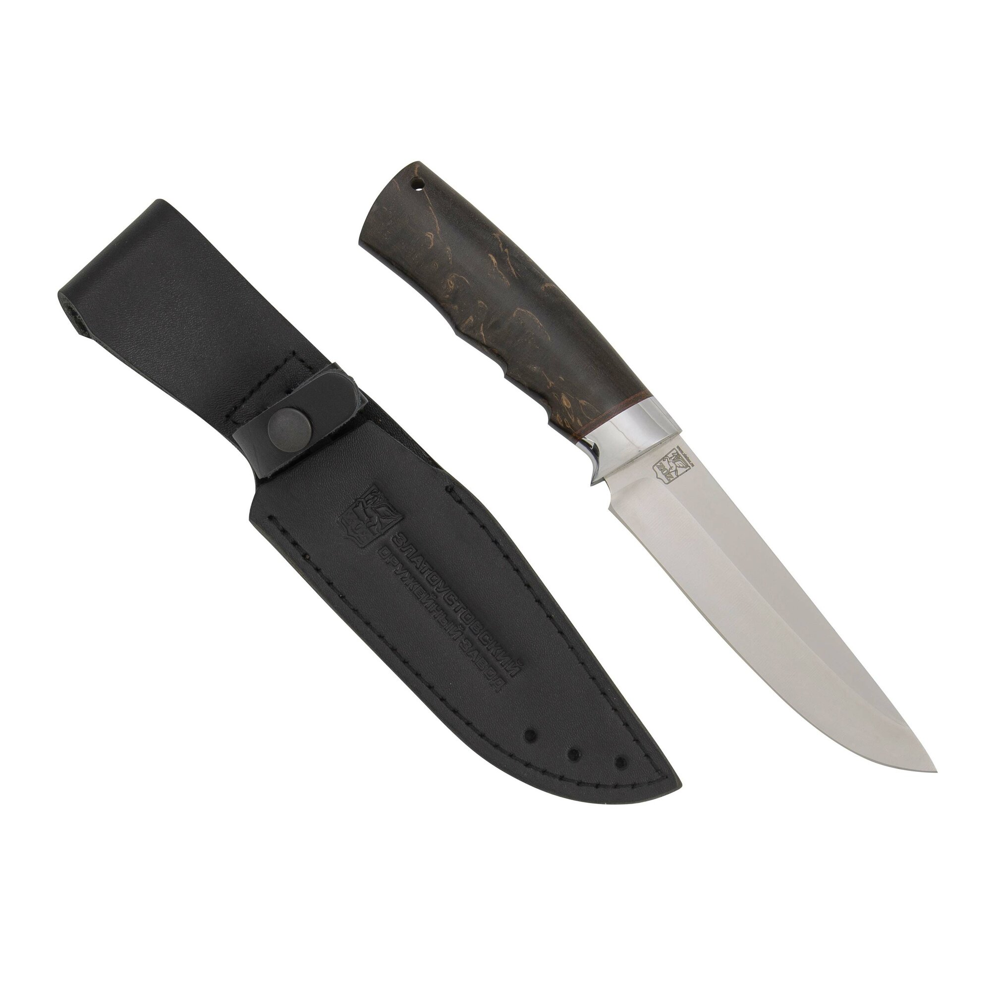 Нож Златоустовский оружейный завод "Пума" (Elmax-криообработка, карельская береза стабилизированная/ал.)