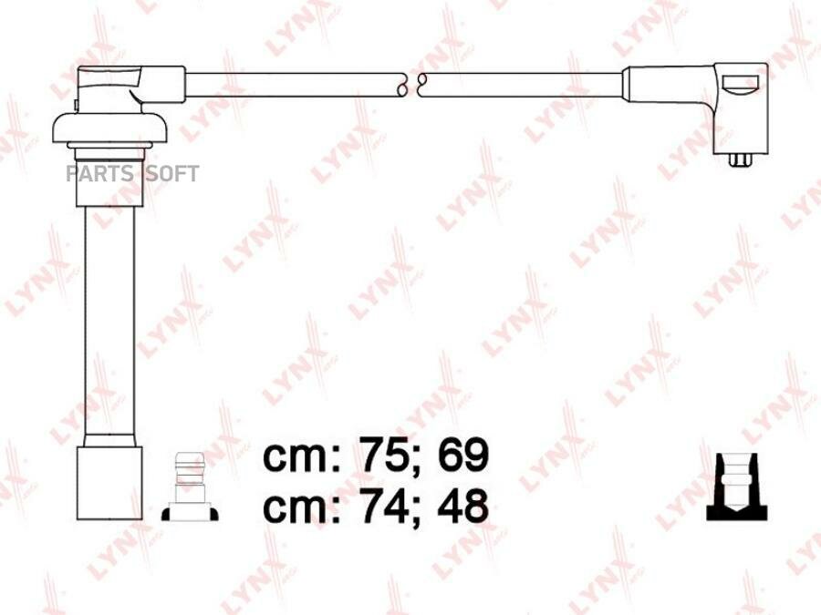 LYNXAUTO SPE3407 Провода высоковольтные, комплект Honda Civic IV - VI, Accord V/VI, HR-V 1.3 - 2.3L 1987 - 2003