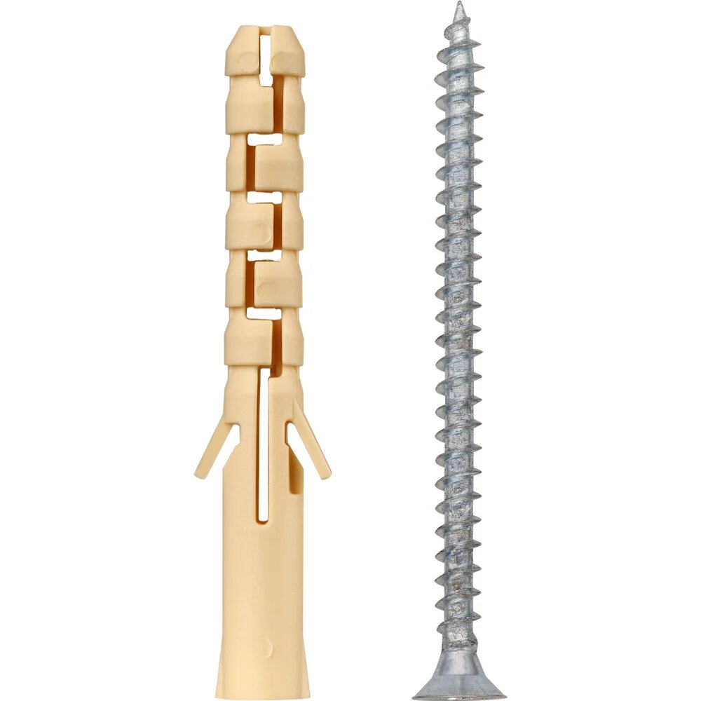 Дюбель европартнер распорный нейлоновый PND 6х50 с шурупом 4,0х60 50 шт. K2 0482 0