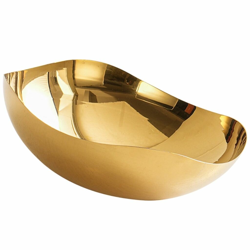 Посуда, Нержавеющая сталь фруктовница - золотая - 20 см