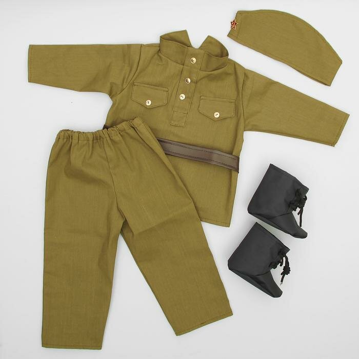 Костюм военного Бока "Солдатик", 9-12 месяцев, рост 85 см