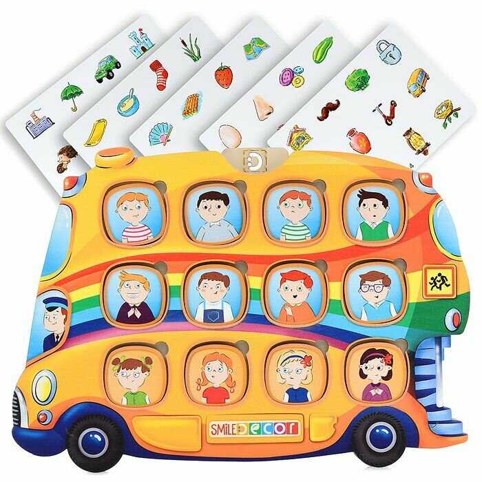 Деревянная игра Smile Decor "Автобус" пленка (П255)