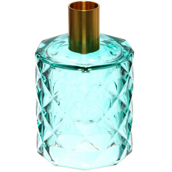 Подсвечник "Грани" 7.8x13 см изумрудный хрусталь для свечей, настольный