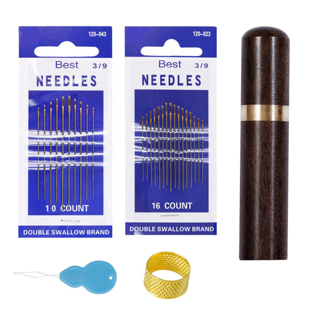 Игла для ручного шитья, с большим отверстием, игла для трехмерной вышивки, тонкая игла + набор шприцев-B