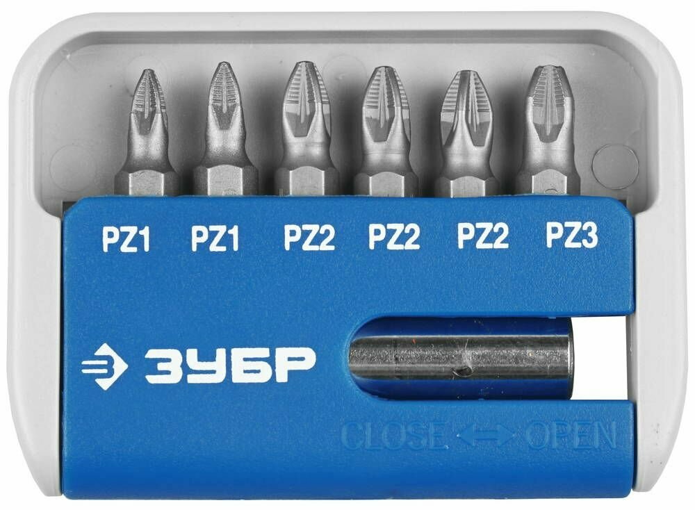 ЗУБР 7 предметов, комплект бит Мастер