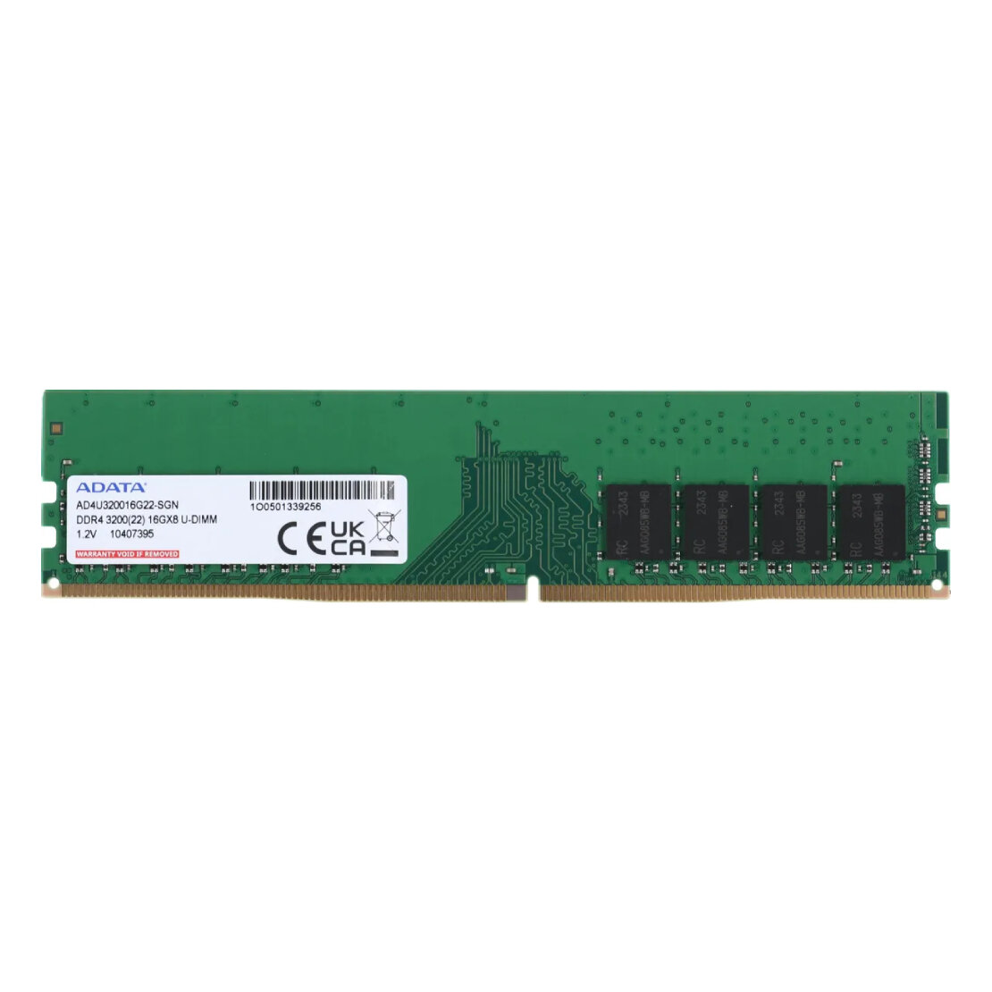 Оперативная память ADATA 16GB, DDR4, DIMM 288-pin, 3200MHz, CL22 (AD4U320016G22-SGN)